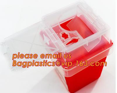 China OEM 3l 5l 10l 12l 21l 22l yellow hospital biohazard medical needle disposal plastic safety sharp container with handle for sale