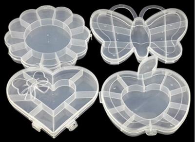 China Compartment Clear Plastic Storage Box With Removable Dividers, Slots Adjustable Craft Organizer Jewelry plastic Storage for sale