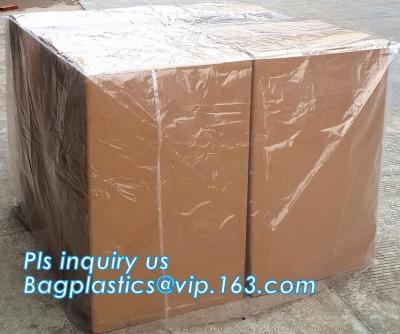 China Commercial clear gussted bags for pallet covers, Plastic vinyl cover with square bottom poly pallet cover, Tarpaulin Pal for sale