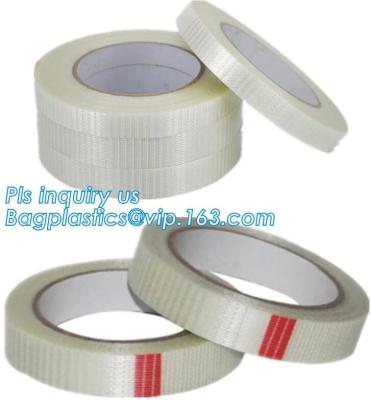 China Drywall Mono Line Fiberglass Labelh Mounting Tape Bi-Directional Filament woven coated Fiberglass Tape Joint Tape for sale
