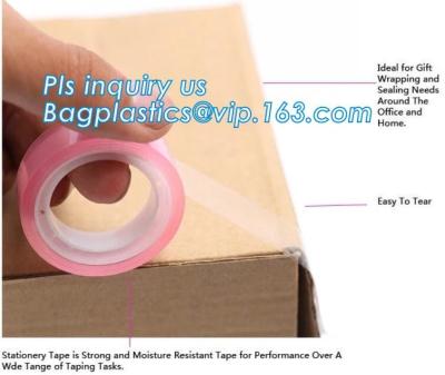 China Gift Wrapping, office sealing need, Easy to tear, Colored Waterproof Self Adhesive Scotch Tape Label for sale