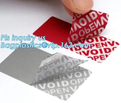 China VOID Material Warranty Void Non Removable Labels,Tamper Evident Honeycomb Holographic Warranty OPEN Void Security Label, for sale