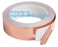 China Conductive copper foil tape 25m 50m for EMI shielding welding, electrical maintenance conductive copper foil tape bageas for sale