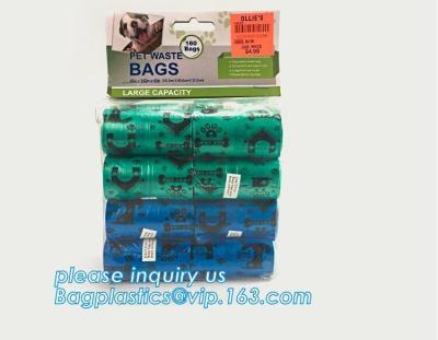 China Disposable Dog Excrement Pop Shit Pet Trash Garbage Waste Disposal Dog Poop Bag, 100% biodegradable colorful pet waste b for sale