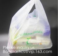 China GREEN Biodegradable & Compostable Pack of 75 Lexington Corn Starch Carry Bags,100% biodegradable and compostable grocery for sale