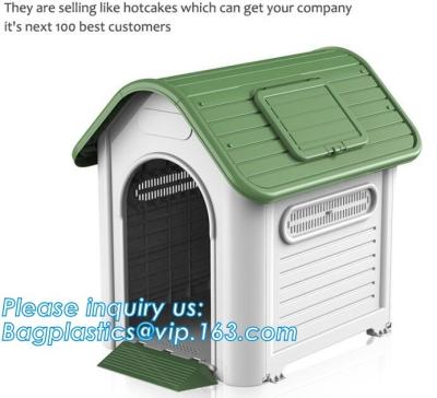 China Indoor &outdoor portable waterproof plastic dog house, large pet dog cage box kennel house , Manufacturer wholesale outd for sale