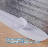 China Reusable aluminium foil thermal insulation material cooler bag for picnic with Strapping tape closureRecycled PP Woven Plast for sale