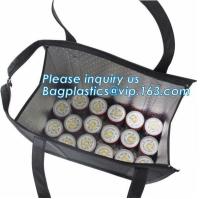 China Reusable aluminium Portable pOLYESTER WINE COOLER BAG,FROZEN FOOD,ICE,HOT PIZZA,PICINIC NEED,GROCERY,SHOPPING,FISHING for sale