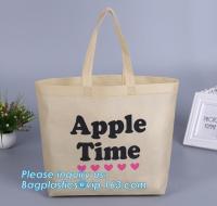 China wholesale fashion 38*42*10cm 80gsm 100% pp non woven bag with handle, gusset and bottom, Promotional Cheap Customized Fo for sale