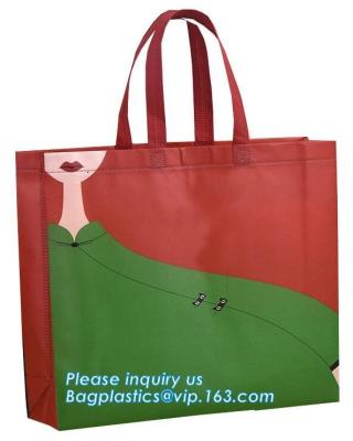 China recyclable non woven bag/non woven shopping bag/non weven tote bag， Full printed fruit supermarket shopping handle non w for sale