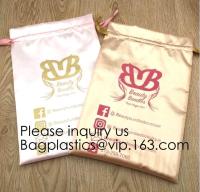 China Soft And Shinny White Silk Drawstring Pouch,Nude Color Satin Drawstring Bag,Promotional Satin Cosmetic Bag, package pac for sale