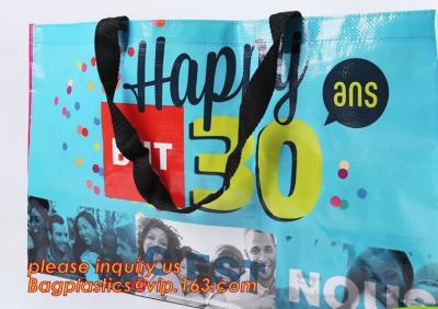 China Color Printed PP Woven Carrying Shopping/Grocery Tote Bag,promotional tote laminated pp non woven gift bag fashion handb for sale