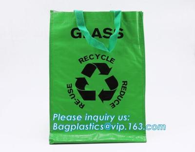 China Fashion WaterProof PP Woven Laminated Handle Shopping Bag,fashion laminated reusable pp woven big shopping woven bag for sale