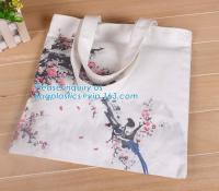China College student's bag custom logo large space plain canvas tote bag,Promotional printed canvas wine custom cotton shoppi for sale