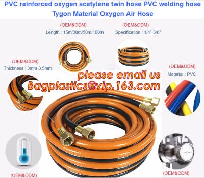 China PVC Reinforced Oxygen Acetylene Twin Hose PVC Welding Hose Tygon Material Oxygen Air Hose for sale