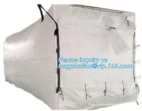China extra lagrge woven PE drawstring dumpster container liner for garbage truck,40 yard polyethylene woven drawstring dumpst for sale