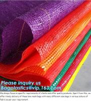 China white PE raschel mesh bag garlic bag,45*75cm Orange Russia PE Knitted plastic raschel leno mesh packing bags for Agricul for sale