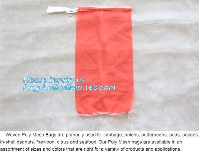 China Cheap PP/PE Knitted plastic raschel leno mesh packing bags customized color size for Agriculture fruit vegetable, bageas for sale