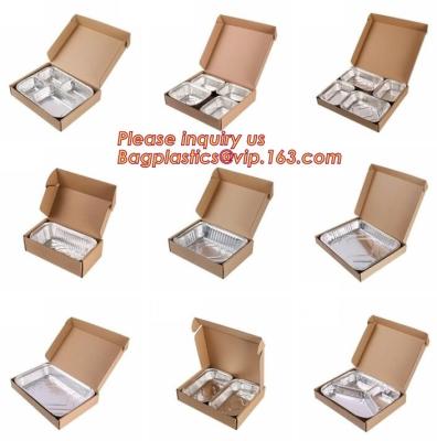 China Food BakingAluminium Food Containers With Lids Heavy Duty Disposable Aluminum Foil For Catering Party Meal Prep Freezer for sale