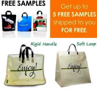 China Cloth Packaging, Apparel Bags, Merchandise Pink and Purple Thick Plastic PVC Gift Bags Retail Clothing Shopping Bags for sale