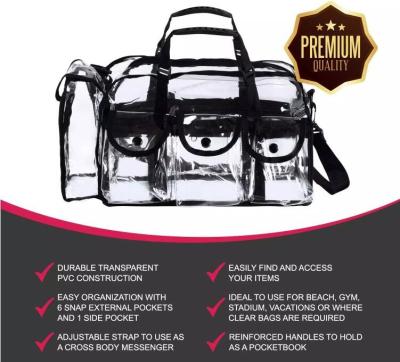 China Shoulder Bag Makeup Organizer Toiletry Bag 7 External Pockets,Travel Makeup Cosmetic Bag,Multifunctional Large capacity for sale
