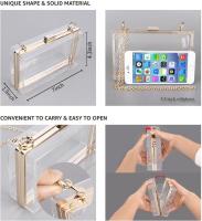 China Button Closure PVC Clutch Bag For Women Handbag Snap Sleeve Cosmetic Makeup Bag, Satchel Golden Handle Chain Clutch PVC for sale