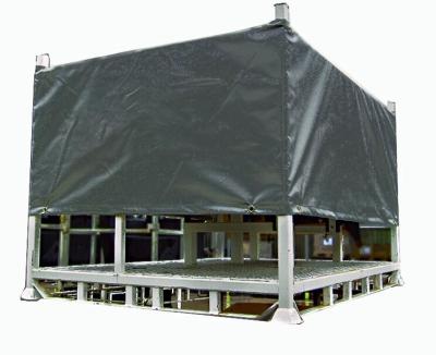 China water & weather resistant, dust proofed PVC weatherproof fabrics Pallet Box Rack Stillage Cover Protective Shielding for sale