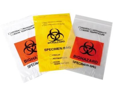 China Zipper Locking Pouches for Specimens, Biohazard Specimen Bag, Biohazard Specimen Transport Bag, autoclavable bags for sale