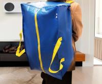 China Waterproof Large Luggage Garment Bag PP Polypropylene Moving Bag Portable Storage Woven Carry Duffle Bag With Zipper for sale
