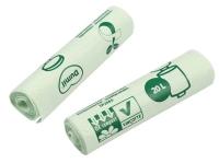 China 100% Biodegradable Disposable Compostable Garbage Bag, Biodegradable Kitchen Bin Liner Compostable Flat Trash Bag On Rol for sale