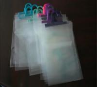 China Customized Printing And Size Rigid Snap Handle Bag/Rigid Handle Plastic Bag/Handle Polybag,Rigid Snap Loop Handle Plasti for sale