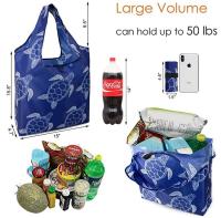 China Grocery Tote Bags Foldable Into Attached Pouch, Waterproof Reusable Gift Bags, Washable, Durable And Lightweight for sale