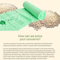 China Starch Compostable Disposable Biodegradable Plastic Custom Printed Flat Garbage Bag, Compostable Bags Heavy Duty 25KG for sale