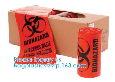 China Polypropylene Lab Red Biohazard Bags Medical Waste Garbage Bags Infections Linens Waste Bags Medical Waste Yellow Sealab for sale