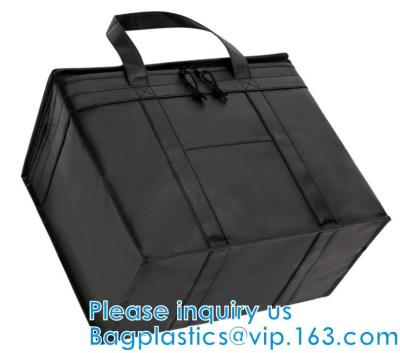 China Reinforced Food Delivery Insulated Cooler Bag, Promotional Custom Recyclable Aluminum Foil Picnic Insulated Lunch for sale