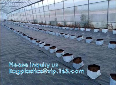 China Drip Irrigation Potato Grow Planter Fabric Pots With Handles Grow Bag Planters , Panda Film, Black And White for sale