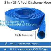 China General Purpose Reinforced PVC Lay-Flat Water Discharge Hose,For Use While Back-Washing Filters And Draining Pools for sale