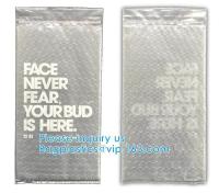 China Bubble Bags Zip Padded Pouch For Beauty Skin Care Slider Zipper Lock Bag Colored Customized PVC Slider Zipper Bubble Bag for sale
