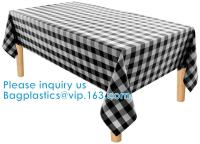China Tablecloth Rectangle Stain Resistant Spillproof Washable Polyester Gingham Table Cloth Outdoor Picnic, Kitchen holiday for sale