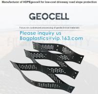 China Plastic Hdpe Cellular Textured Gravel Stabilizer Typar Geocell Recycled Plastic Pavers Textured Perforated Driveway for sale