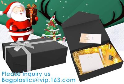 China Matte Black Glossy black Magnetic Lid Gifts, Crafting, Cupcake, Candy, Bridesmaid Proposal Boxes Easy Assemble Boxes for sale