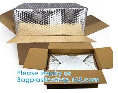 China Customized Thermal Bubble Box Liners Gusseted Bottom Insulated Liners For Shipping Temperature Sensitive Products for sale