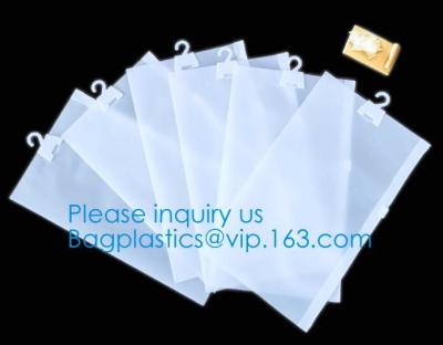 China HANGER HOOK BAGS,GARMENT BOTTON CLOSURE BAGS, EVA FROST DRAWSTRING BAGS, VINYL HANGER HOOK GARMENT LAUNRY BAGS for sale