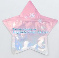 China Irregular Packing Eco-Friendly Food Grade Aluminum Foil PE Material Juicy Bag Custom Shape Zipper Pouch for sale