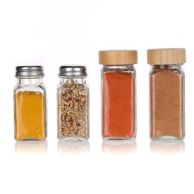 China Custom 50g Glass Spice Bottle 120ml Glass Seasoning Jar for Kitchen for sale