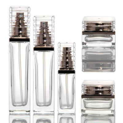 China Best-Selling Custom Cosmetic Packaging Bottle Round Clear Pet Cosmetic Lotion Bottle Cream Jar for sale