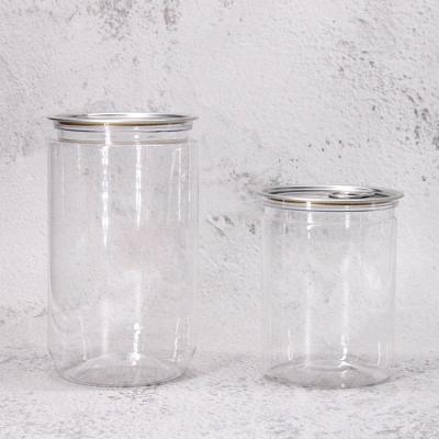 China Clear Plastic Paint Cans Party Bucket Decorative Storage Christmas Clear Paint Can Containers with Metal Lids and Handle for sale