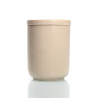 China Wholesale Matte Multi-colored Wedding Candlestick Holder Home Decor Candle Cup Container Ceramic Empty Candle Jars With Lid for sale