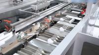 China Automatic Milk Frother Powder Cartoning Machine with Robotic Gripper Loading and Integrated Secondary Cartoning for sale