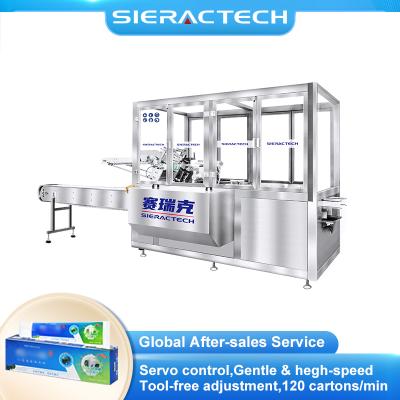 China Automatic Toothpaste Cartoning Machine with Vertical Top-Load System and Zero-Defect Quality Control for FMCG Packaging for sale